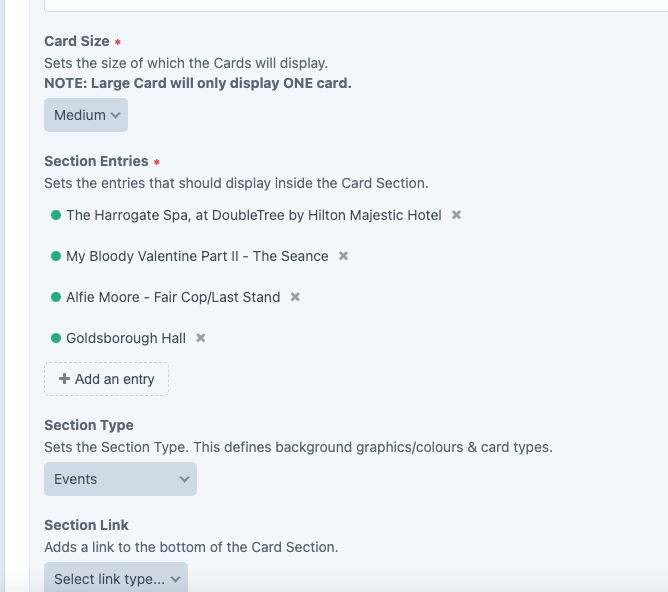 Add multiple entries – DestinationCore